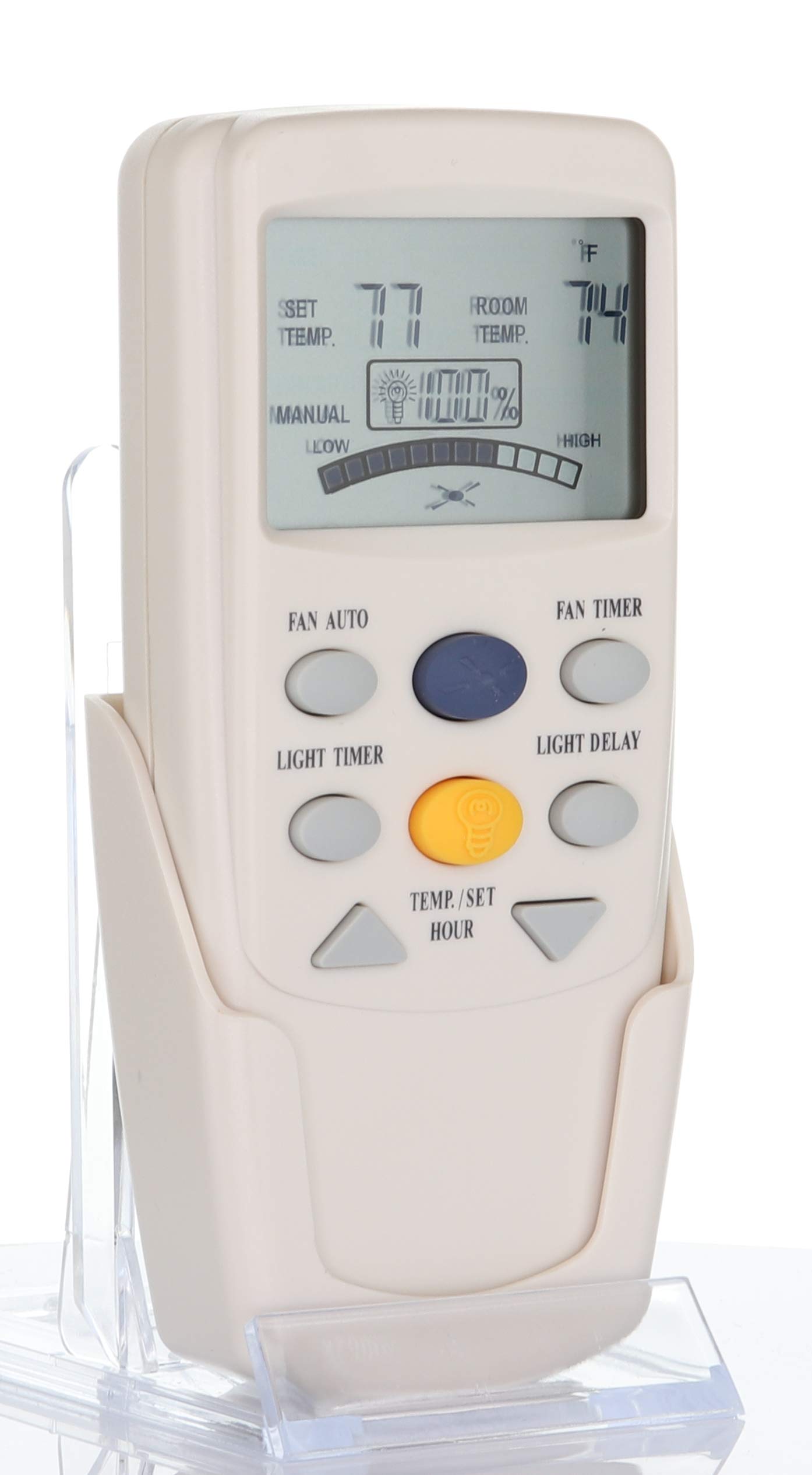Anderic Replacement FAN-9T with FAN TIMER key Thermostatic Remote Control for Hampton Bay Ceiling Fans - FAN9T (FCC ID: L3HFAN9T, PN: FAN9T)