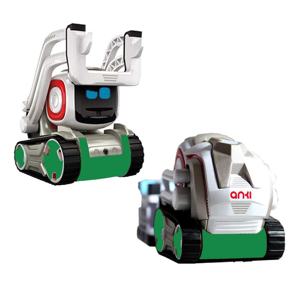 for Cozmo Robot Face Screen Guard KIT Excellent Protector from Unexpected Attacks of Kids and Pets. Include Wheels & Bumpers Decoration Set (Green)
