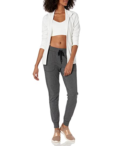 Amazon Essentials Women's Studio Terry Relaxed-Fit Jogger Pant, Charcoal Heather, Medium