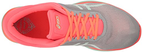 ASICS Women's Fuzex Rush Running Shoe, Mid Grey/Bay/Flash Coral, 6.5 M US