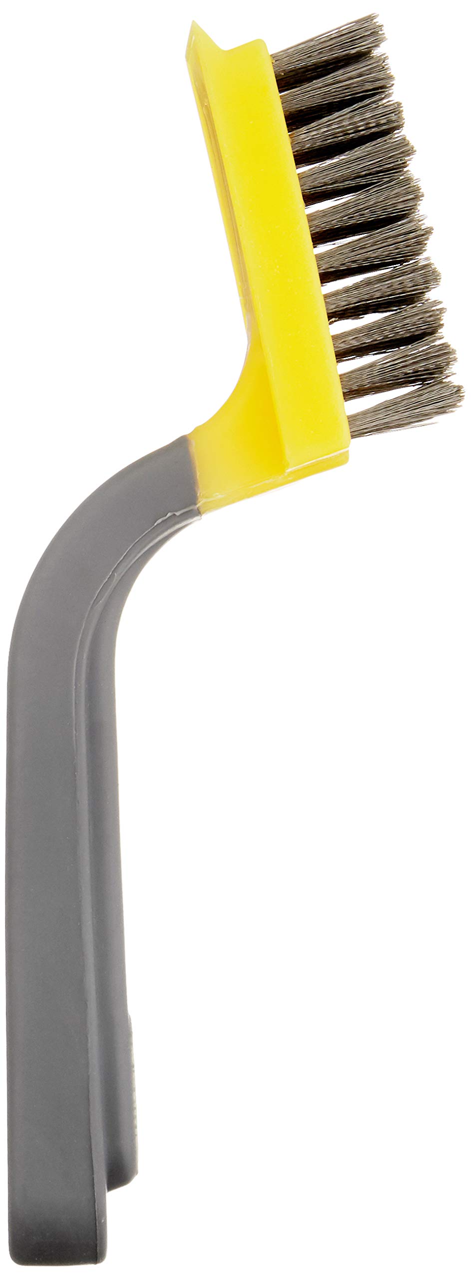 Amazon Basics Soft Grip Wide Stainless Stripper Brush, Black, yellow