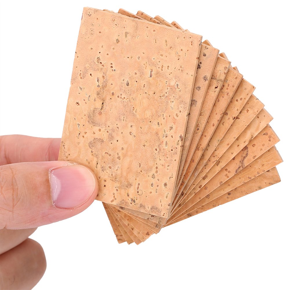 Alto Sax Neck Cork,10 Pcs Universal Sax Saxophone Neck Joint Cork Sheet for Alto/Soprano/Tenor Saxophone Neck Cork Saxophone Cork