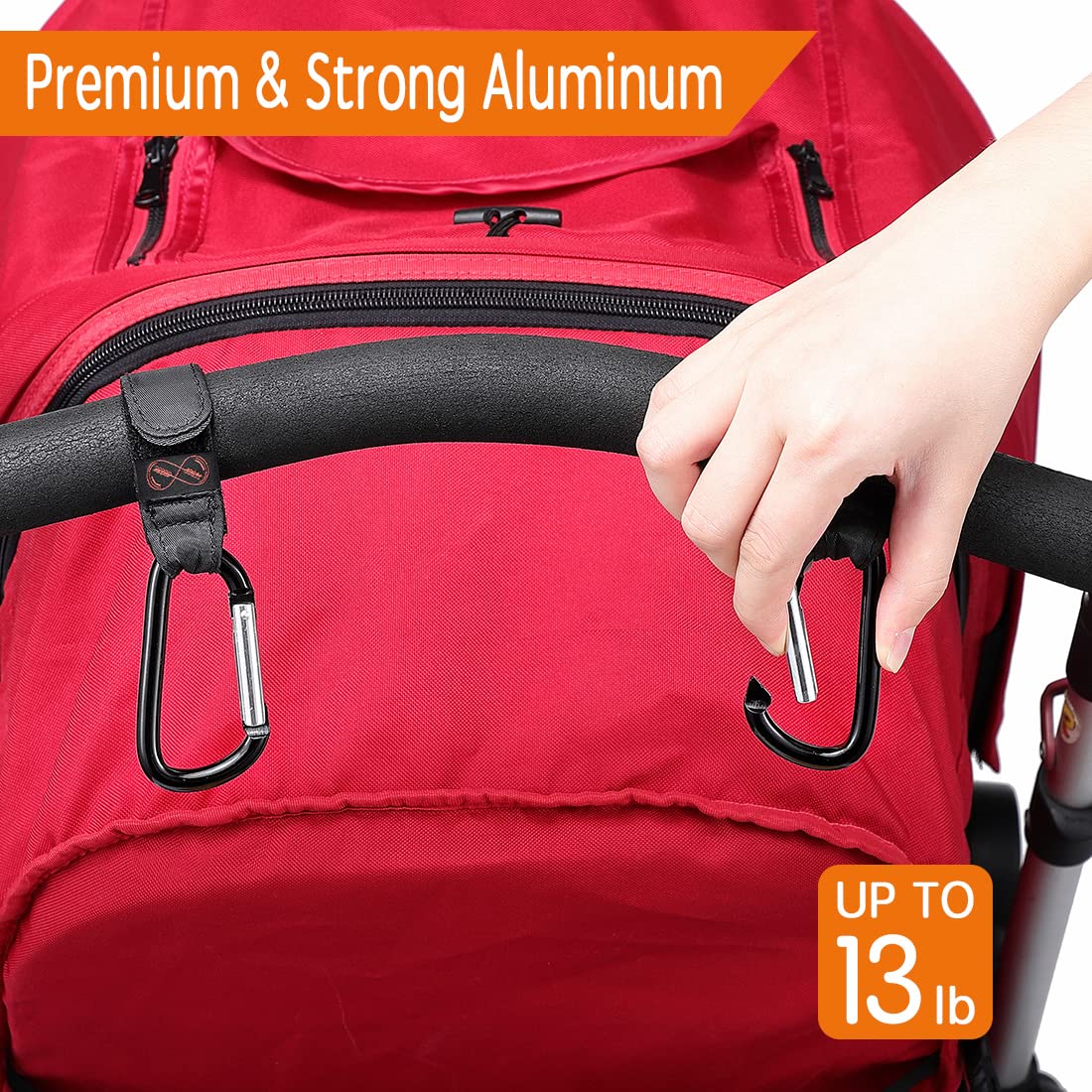 Dikaslon Diaper Bag Tote with 2 Pack Stroller Hooks, Pacifier Case and Changing Pad, Large Travel Diaper Tote for Mom and Dad, Multifunction Baby Bag for Boys and Girls