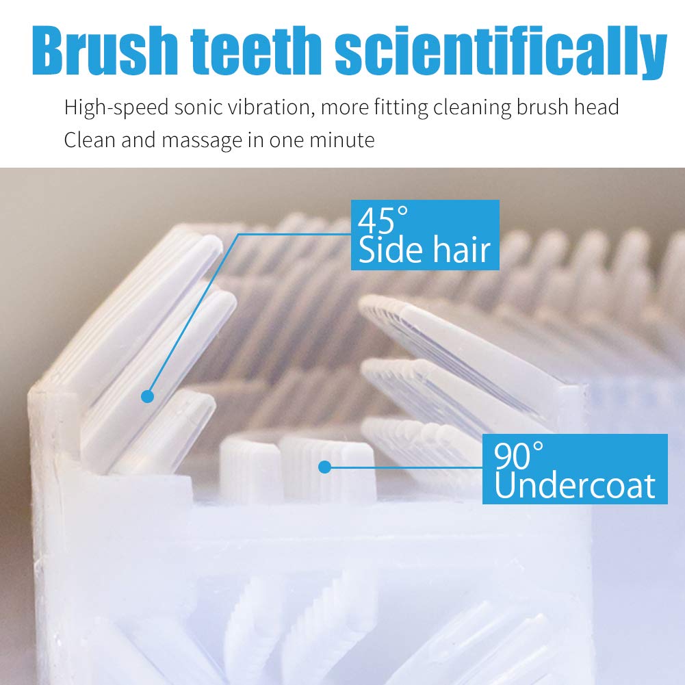 ENYOFLUR Automatic Toothbrush Sonic Tooth Brush for Adults | Rechargeable Portable Automatic LED Light Black