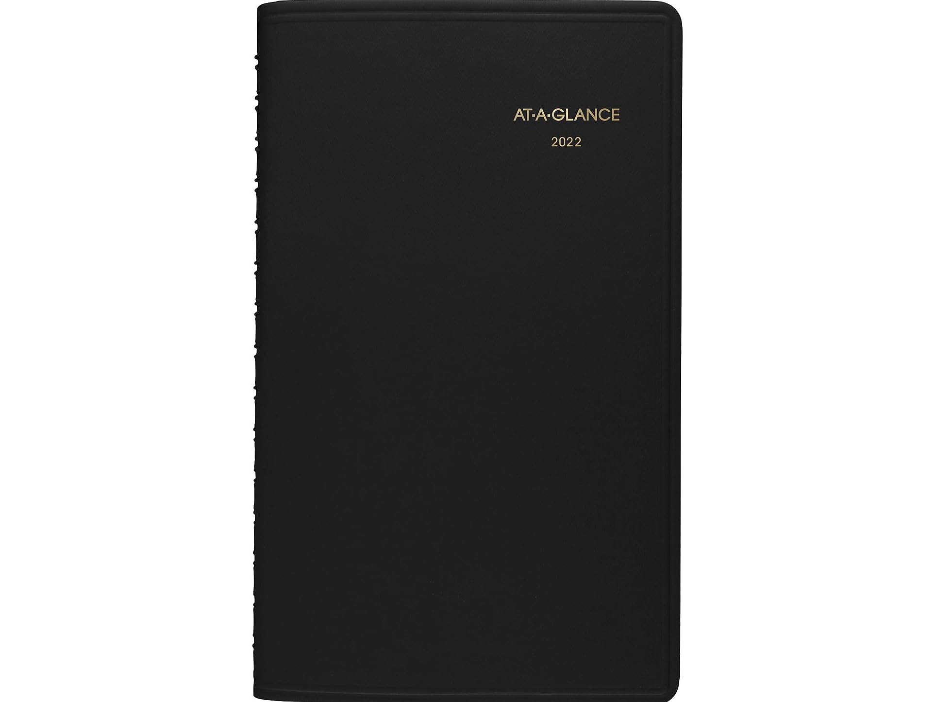 AT-A-GLANCE 2022 Weekly Planner, Hourly Appointment Book, 5" x 8", Small, 12 Months, Telephone/Address Pages, Black (7010005)