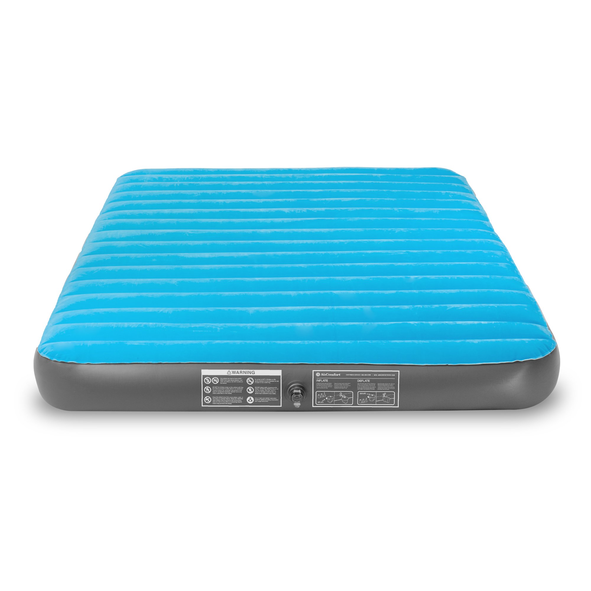 Air Comfort Camp Mate Queen Size Air Mattress with Battery Pump, 500lb Weight Capacity