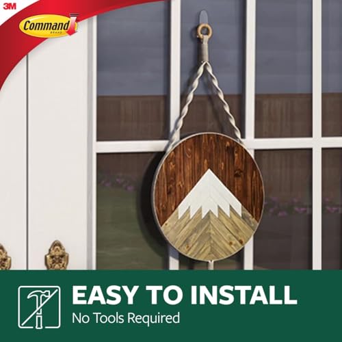 Command Outdoor Large Window Hooks, Total 4 Hooks with 8 Command Strips, 4 Pack of 1 Hook, Decorate Damage-Free