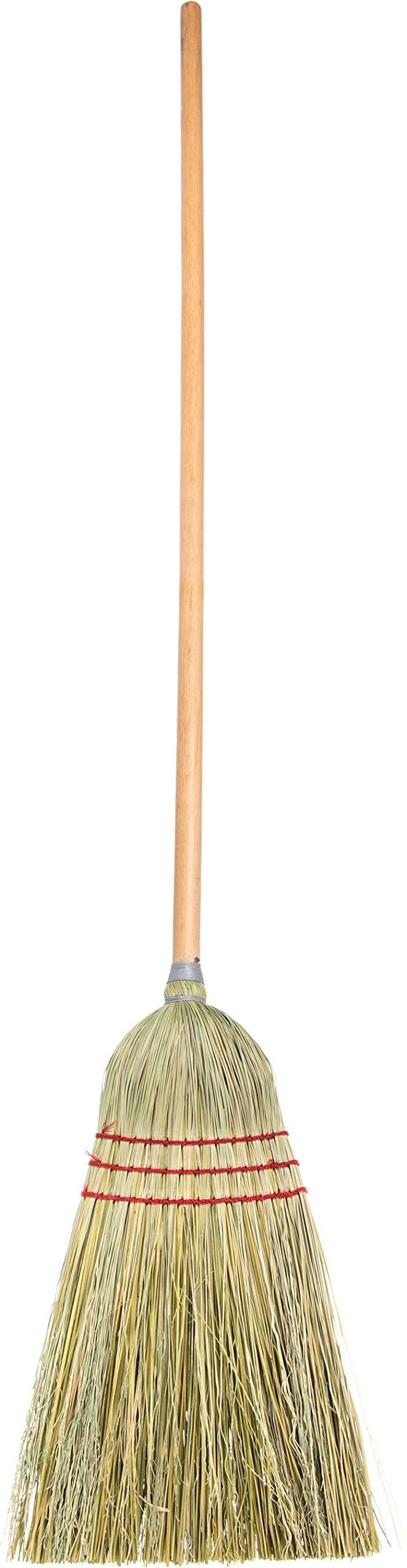 Carlisle 4134967 Warehouse Broom with Wood Handle, 10" Bristle Trim, 1" Height, 1" Width, 55" Length, Corn Blend, Natural