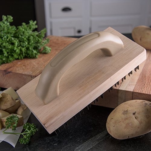 Carlisle FoodService Products 4067600 Ergonomic Steel Butcher Block Scratch Brush, 9-3/8β