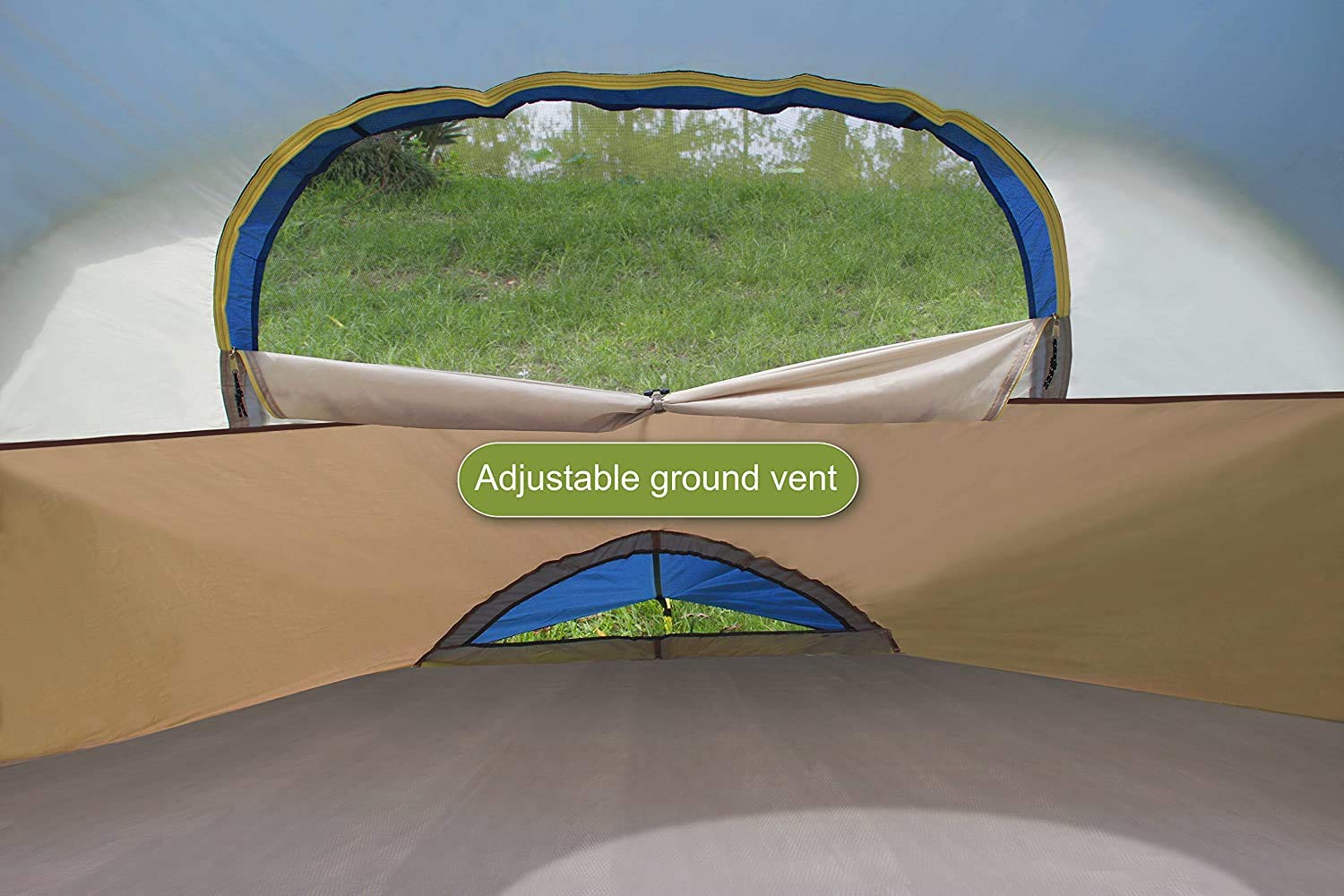 ALPHA CAMP Dome Family Tent Camping Tent 6 Person - Blue 14' x 10'