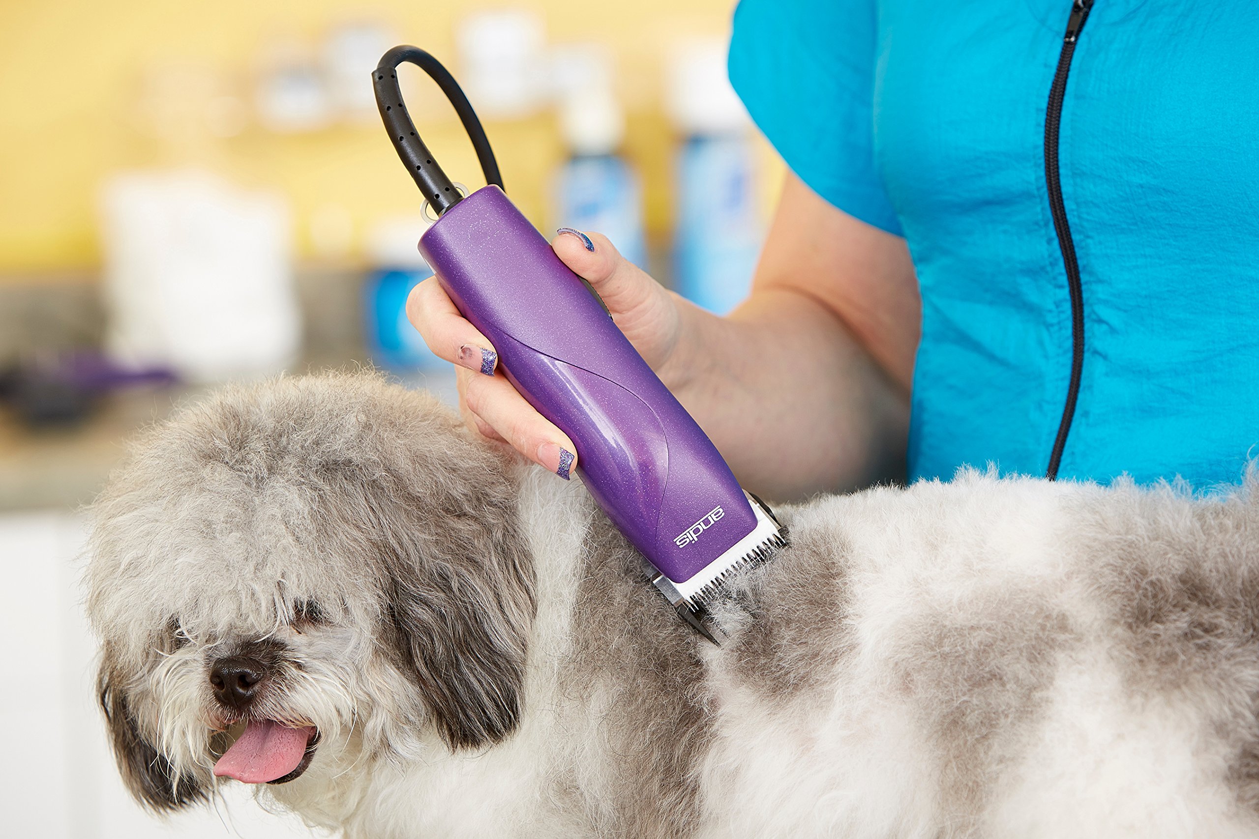 Andis (Pet) 22690 EasyClip Pro-Animal 7-Piece Detachable Blade Clipper Kit,Purple
