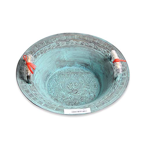 American-Brand Fristaden Lab Resonance Bowl, Learn How Sound Waves Work, Bronze, Engraved with Han Dragons, Chinese Spouting Bowl for Classroom Education, Science Experiments