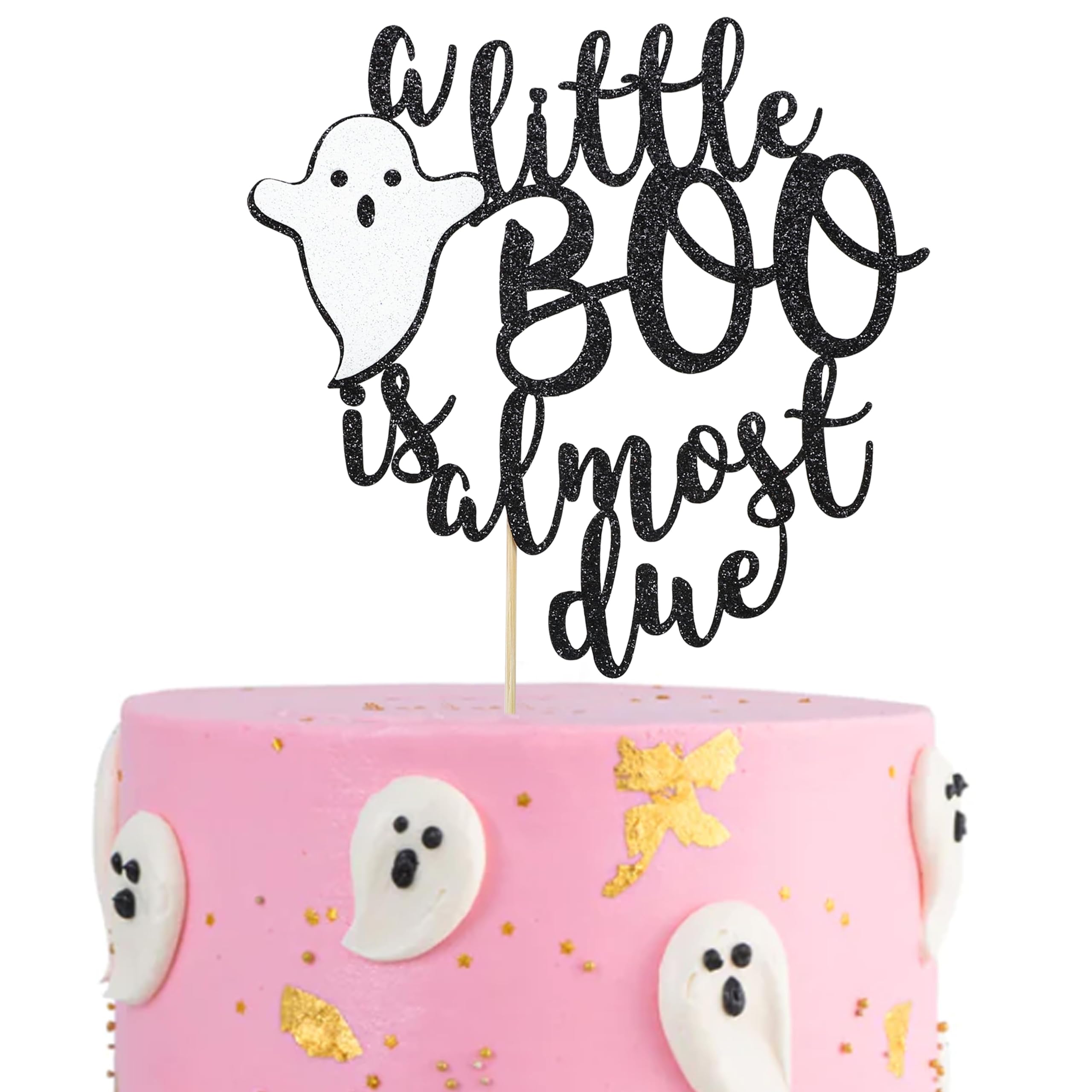 Halloween Baby Shower Decorations - Our Little Boo is Almost Due Cake Topper, October Baby Shower Decor, Fall Baby Shower Banner, Autumn Baby Shower (a little boo is almost due CT)
