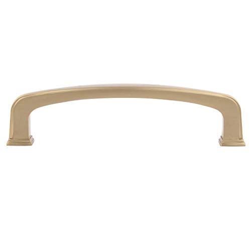 Amazon Basics Traditional Arch Cabinet Handle, 4.38-inch Length (3.75-inch Hole Center), Golden Champagne, 10-pack
