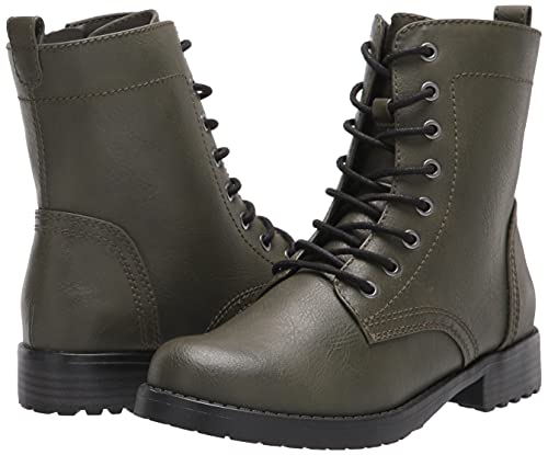 Amazon Essentials Women's Lace-Up Combat Boot, Black, 7