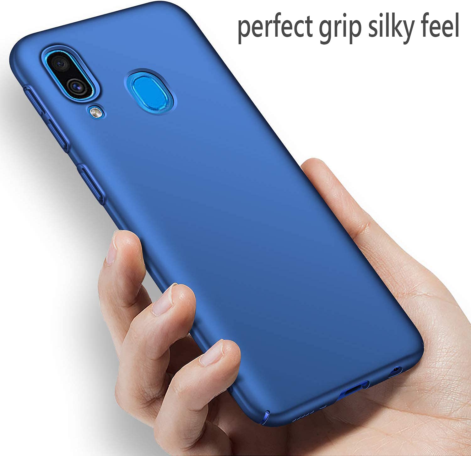 Ahonest Case for Samsung A40 Slim Protective Samsung Galaxy A40 Phone Case [Protect from ShockScratchSlipMarks] [Ultra Thin] [Matte Finish] Durable PC Hard Cover for Samsung Galaxy A40 (Blue)