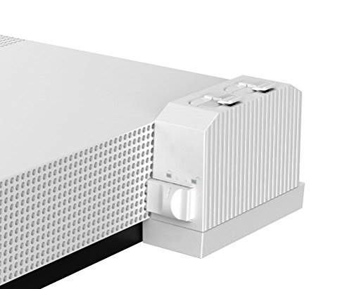 Amazon Basics Controller Battery Pack Charger For Xbox One S Console - White (Not compatible with Xbox One S All-Digital Edition Console)