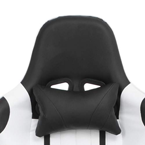 Devoko Gaming Chair Racing Style High Back Computer Chair with Adjustable Armrests Ergonomic Office Chair Executive Swivel Task Chair with Headrest and Lumbar Support (White)
