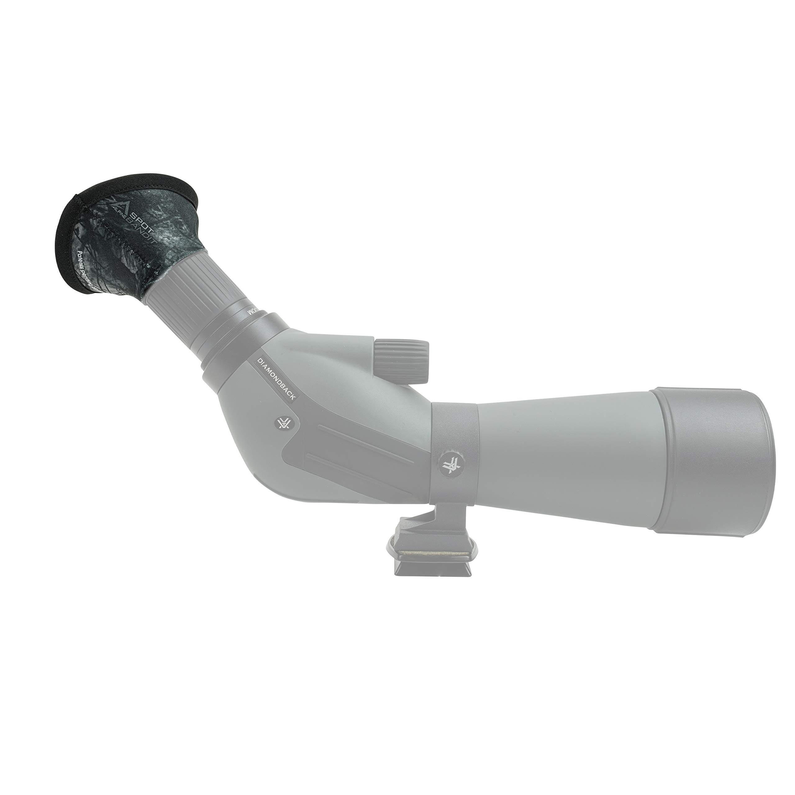 Alpine Innovations SpotSlicker Bandit - Water-Resistant Spotting Scope Eyeshield to Block Glare and Reduce Eye-Strain, One Size Fits All - Stealth Shadow
