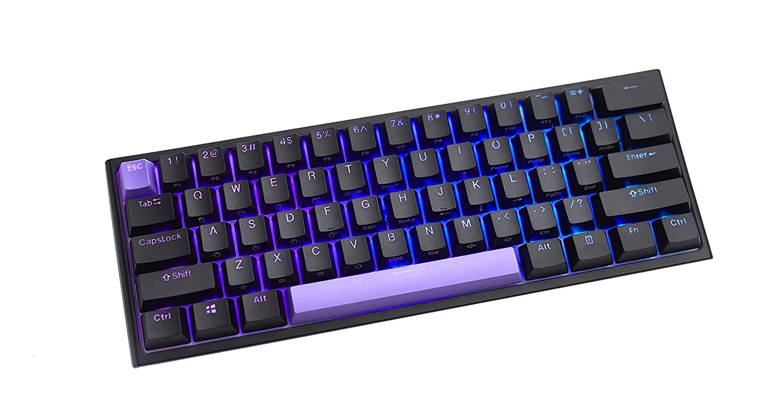 AkkoXDucky BOYI 60% Mechanical Gaming Keyboard,BOYI 61 Mini RGB Cherry MX Switch PBT Keycap 60% RGB Mechanical Gaming Keyboard (Black Color, Cherry MX Red Switch)