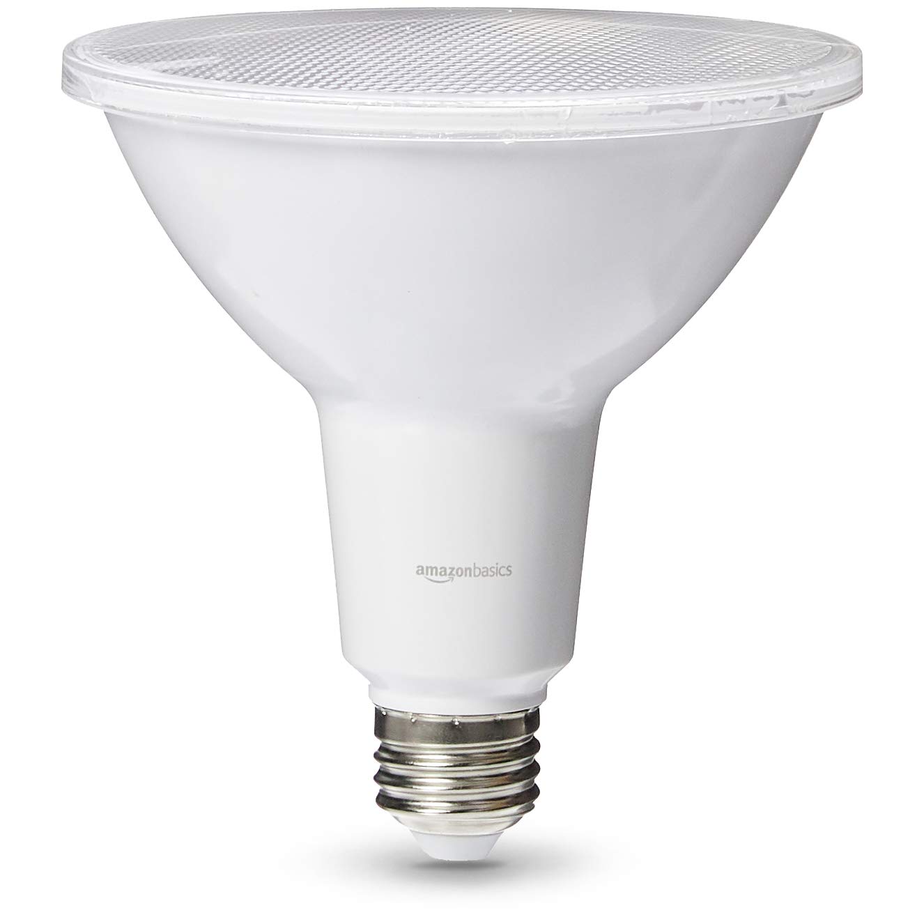 Amazon Basics Commercial Grade 25,000 Hour LED Light Bulb | 120-Watt Equivalent, PAR38, 3000K White, Dimmable, 6-Pack