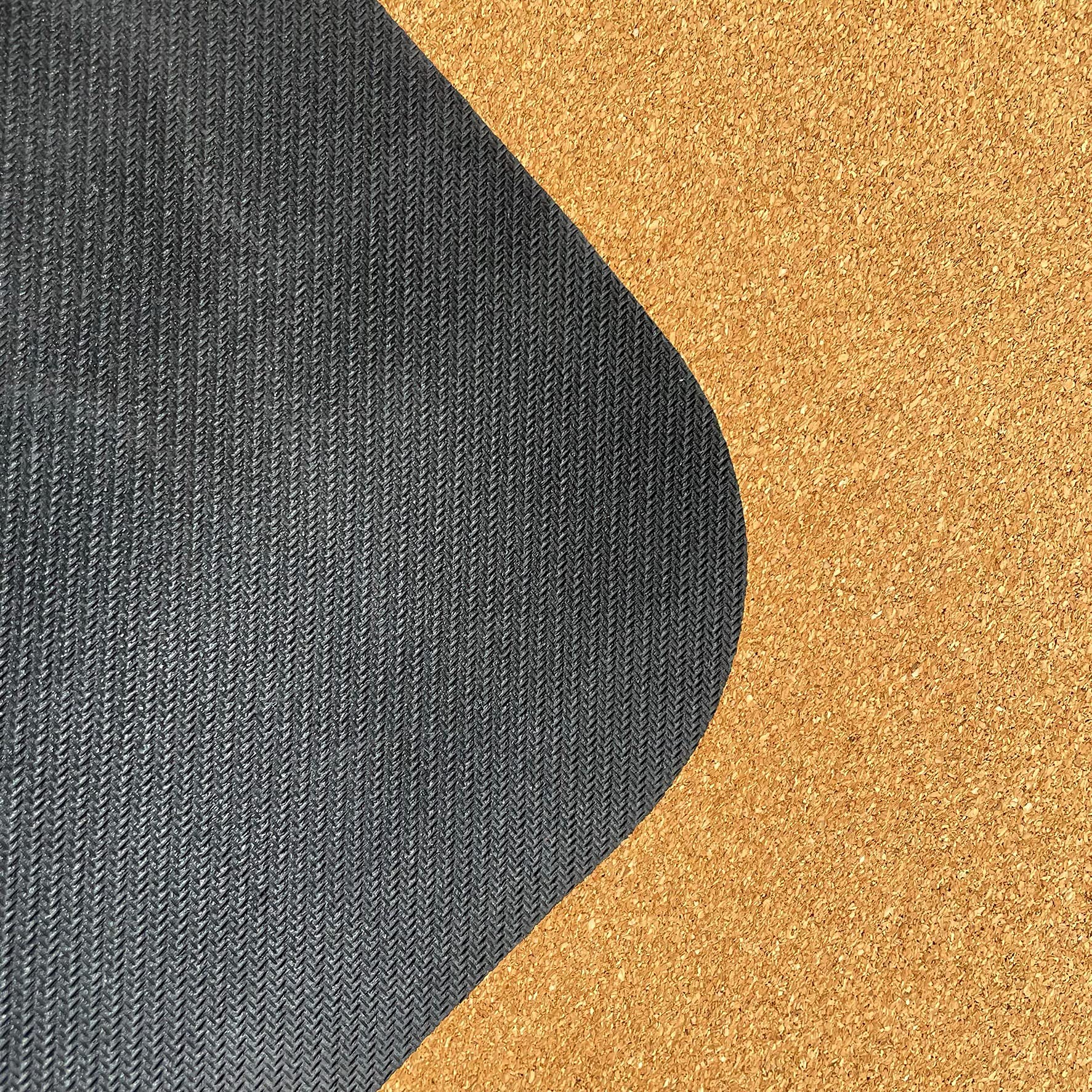 AQ Yoga Mat - Natural Cork and Rubber - Longer, Non-Slip Cork and Medium Thickness - Sunny Seas Design [72" x 24" 4mm]