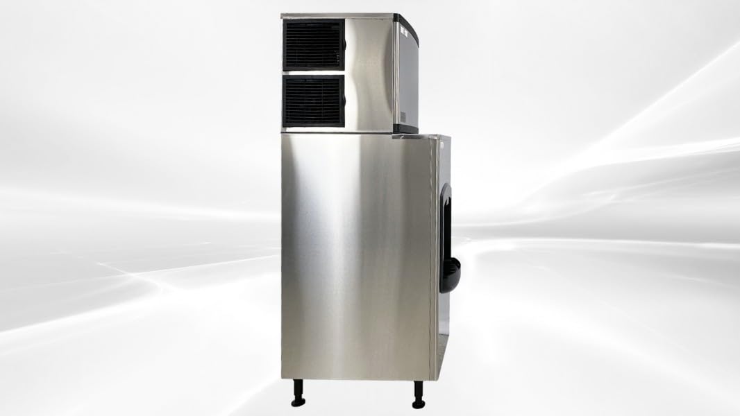 Commercial Ice Maker Hotel Ice Maker with Large Dispenser- 350 lb/per Day NSF Certified HD-130B