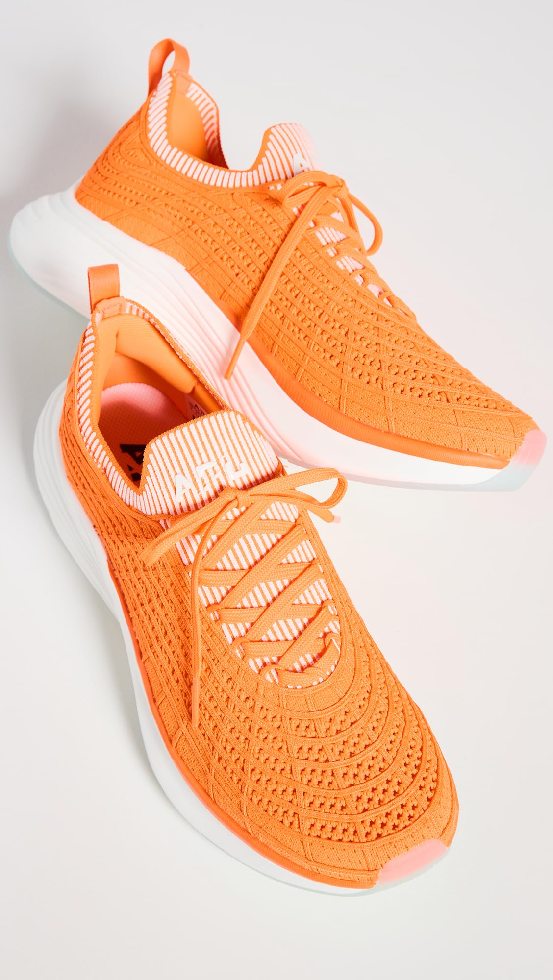 APL: Athletic Propulsion Labs Women's Techloom Zipline Sneaker, Molten/Pristine/Ribbed, White, Orange, 11 Medium US