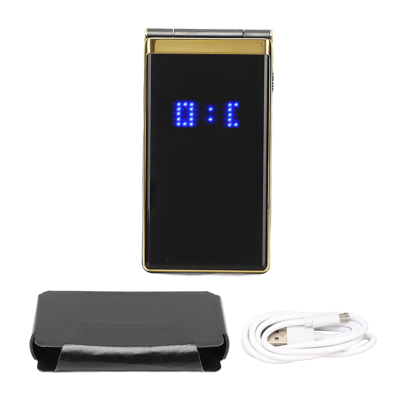Airshi 2G Flip Cell Phone, 2.8in LED Flashlight 2.8in Flip Phone for Outdoor