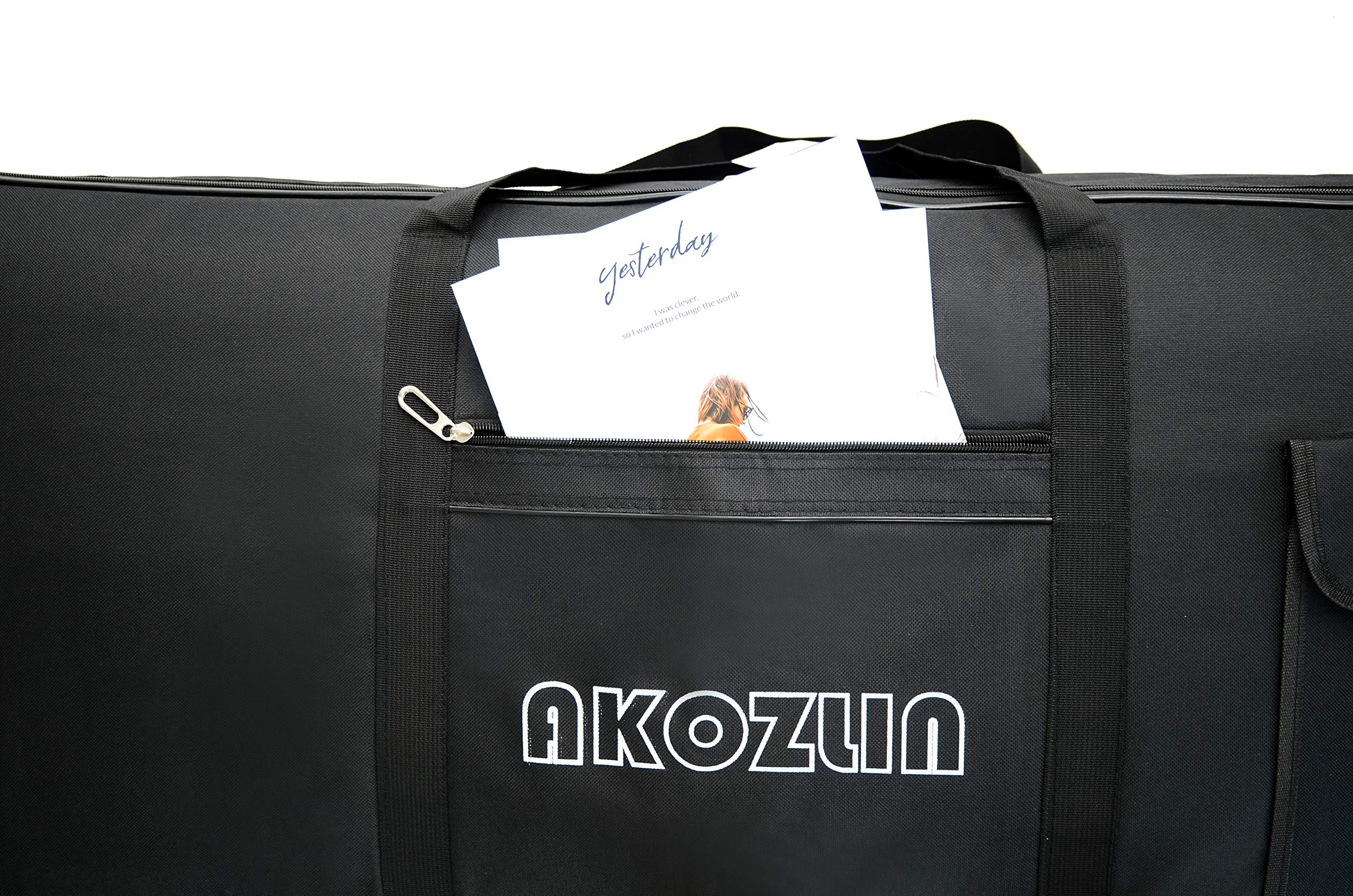 AKOZLIN 61 Keys Portable Padded Keyboard Case,Dimension 40"x6"x16", Electric Piano Keyboard Gig Bag (Black)