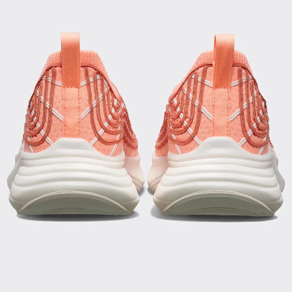 APL: Athletic Propulsion Labs Women's Techloom Zipline Sneakers, Neon Peach/Terracotta/Ivory, 9.5
