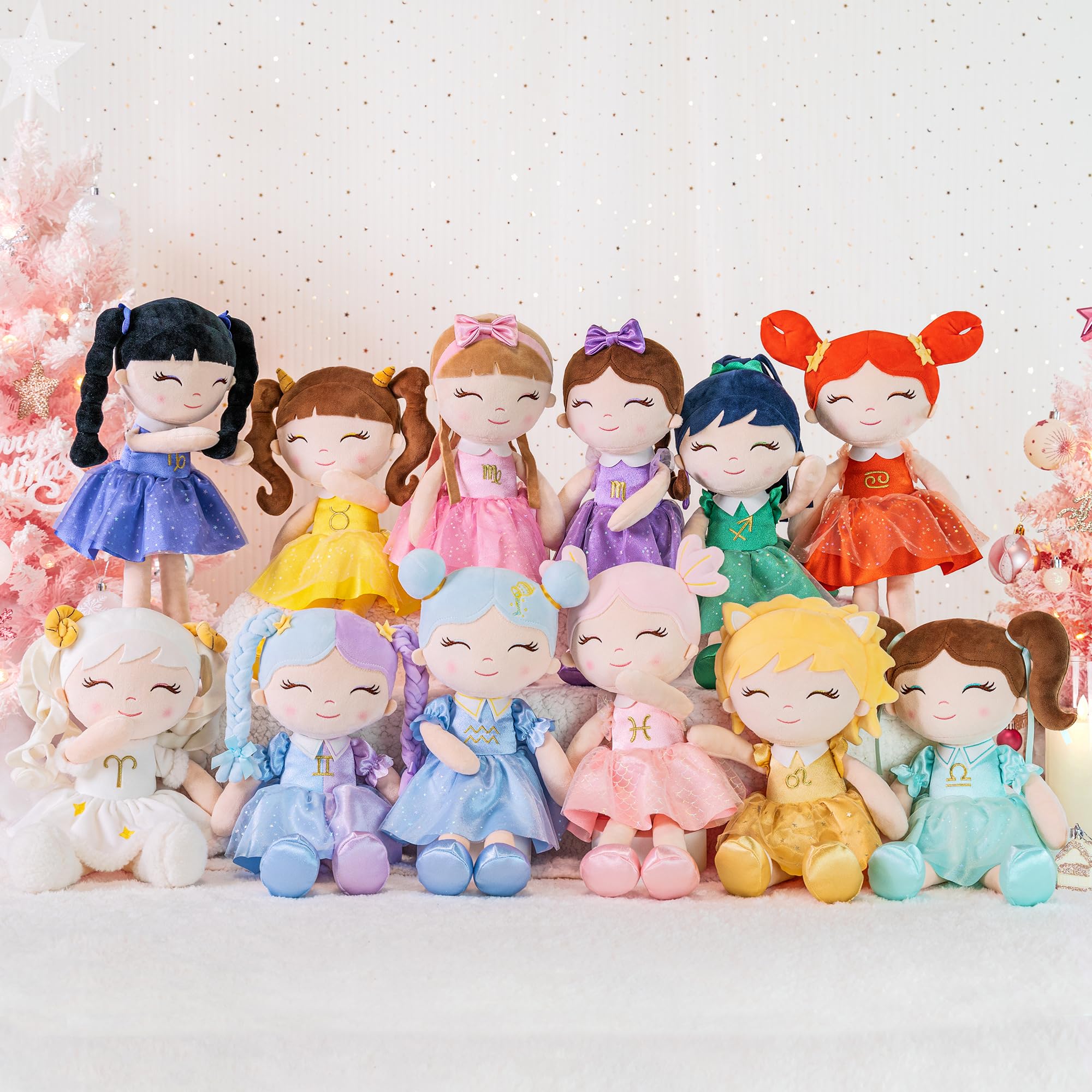 Arteeksdoll Baby Girl Gifts Plush Dolls Constellations Zodiac Doll Birthday Gift 17 inches Sagittari