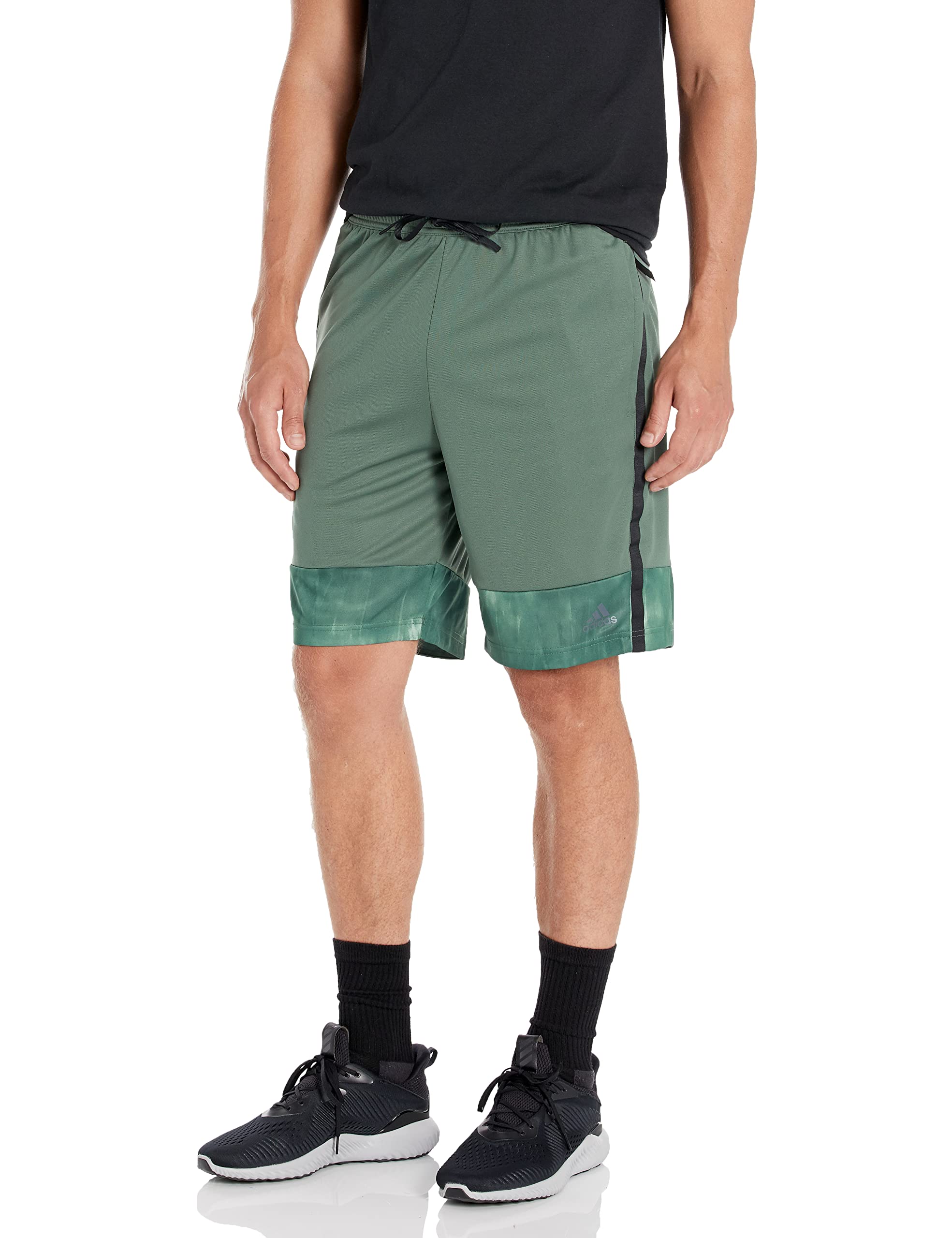 adidas Men's AEROREADY Workout Chalk Printed Training Shorts, Green Oxide/Black, XX-Large