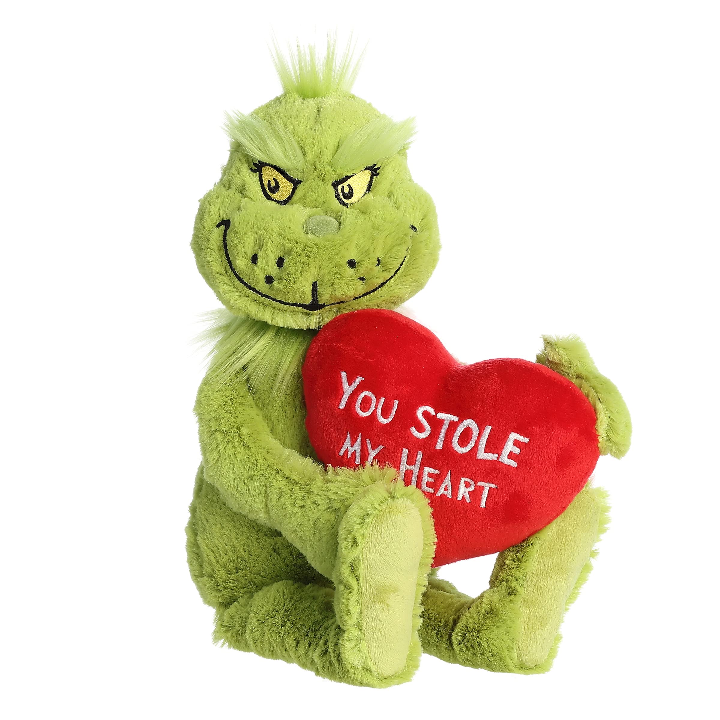 AuroraŽ Whimsical Dr. Seuss⢠Stole My Heart Grinch Stuffed Animal - Magical Storytelling - Officially Licensed - Green 15 Inches