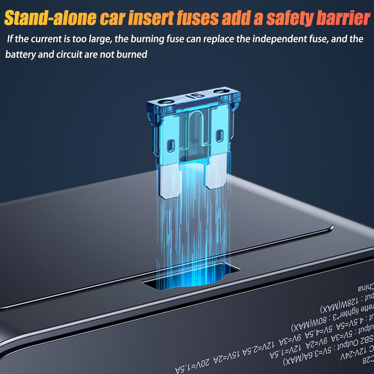 Ankuee Car Cigarette Lighter Splitter, 3 Socket Car Charger with PD/QC 3.0 Charging Ports, 3 USB 128W 12V/24V Independent Switches Car Splitter Adapter with LED Voltage Display (3.3FT Cable)