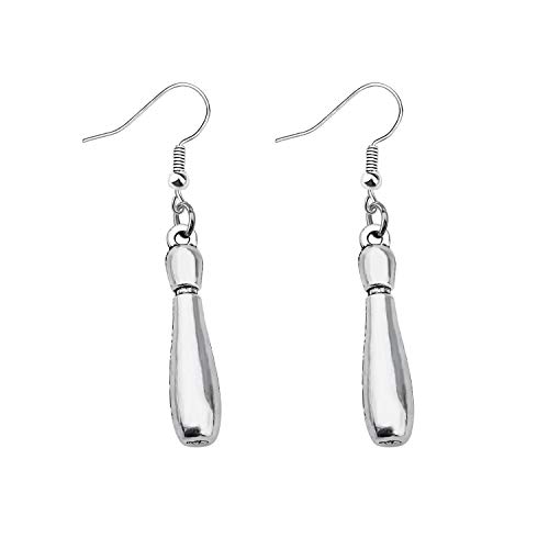 AKTAP Bowling Ball Lover Gift Bowling Pin Charm Earring Bowling Coach Jewelry Bowling Gift For Bowling Players (Bowling Pin Charm Earring)