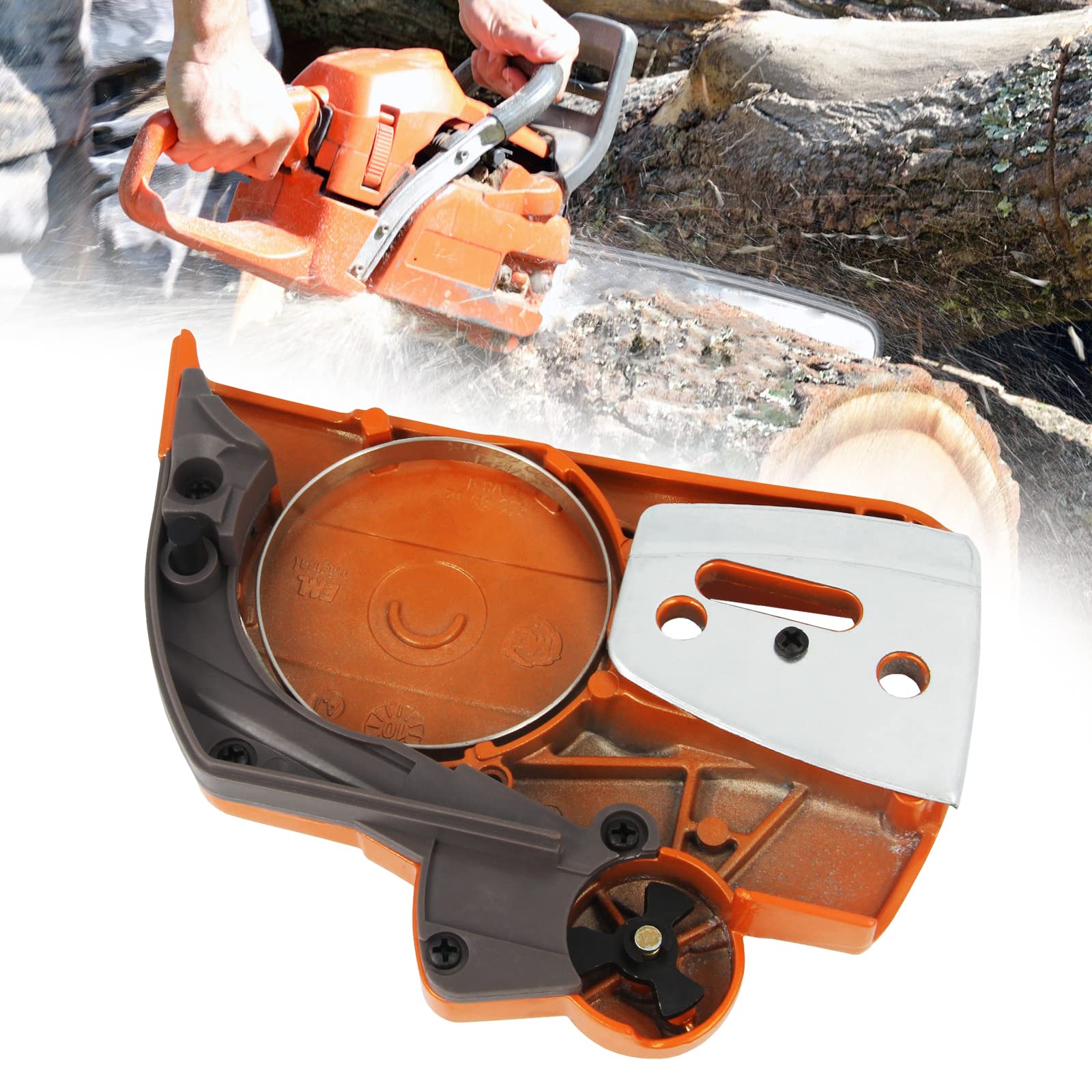 AILEETE Chain Brake Clutch Sprocket Side Cover 537107801 for Husqvarna 340 345 346XP 350 351 353 357 357XP 359 Chainsaws, Replaces 537107803