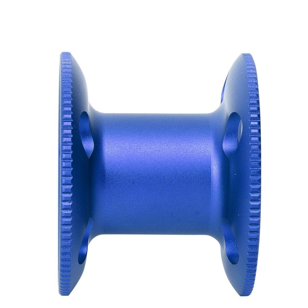 Aluminum Alloy Diving Reels, Lightweight Underwater Finger Spool Reel for Free Diving Snorkeling (Blue)