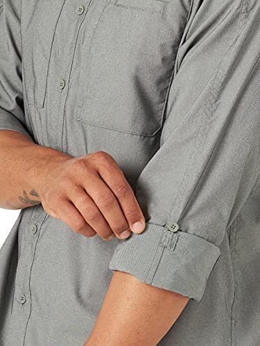 ATG by Wrangler Men's Big & Tall Long Sleeve Hike to Fish Shirt, Mist, 4X