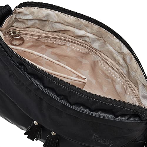 Kanana Project Collection No.67681 Women's Shoulder Bag, Lightweight, Fits A5 Size, Rayon, Black