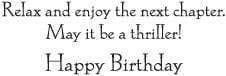 Caspari A Good Book Birthday Card - 1 Card with Envelope