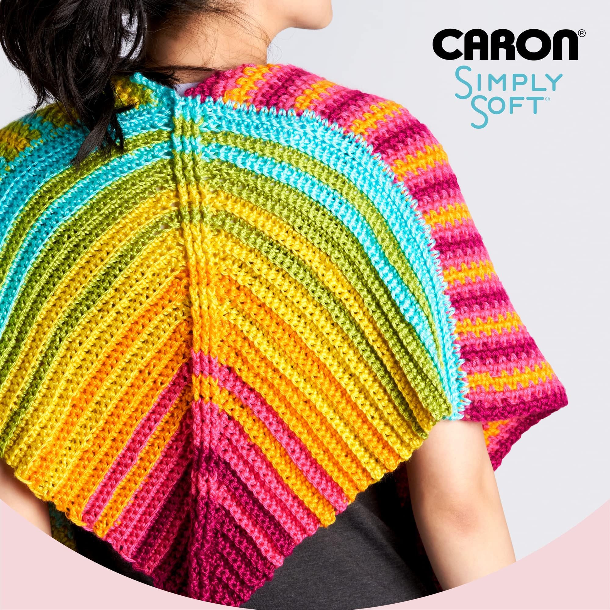 Caron Simply Soft Yarn, 3oz, Gauge 4 Medium Worsted, 100% Acrylic - Autumn Red - Machine Wash & Dry, Black, 3-Pack