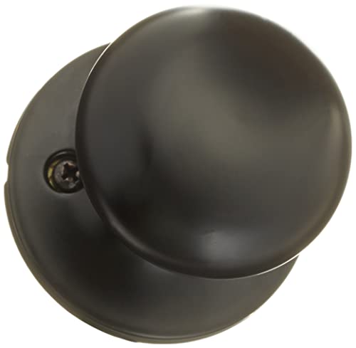 Amazon Basics Closet Door Knob, Round, Matte Black
