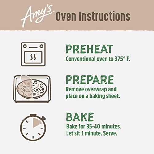 Amy's Frozen Meals, Broccoli and Cheddar Cheese Bake, Made With Organic Rice Pasta and Veggies, Gluten Free Microwave Meals, 9.5 Oz