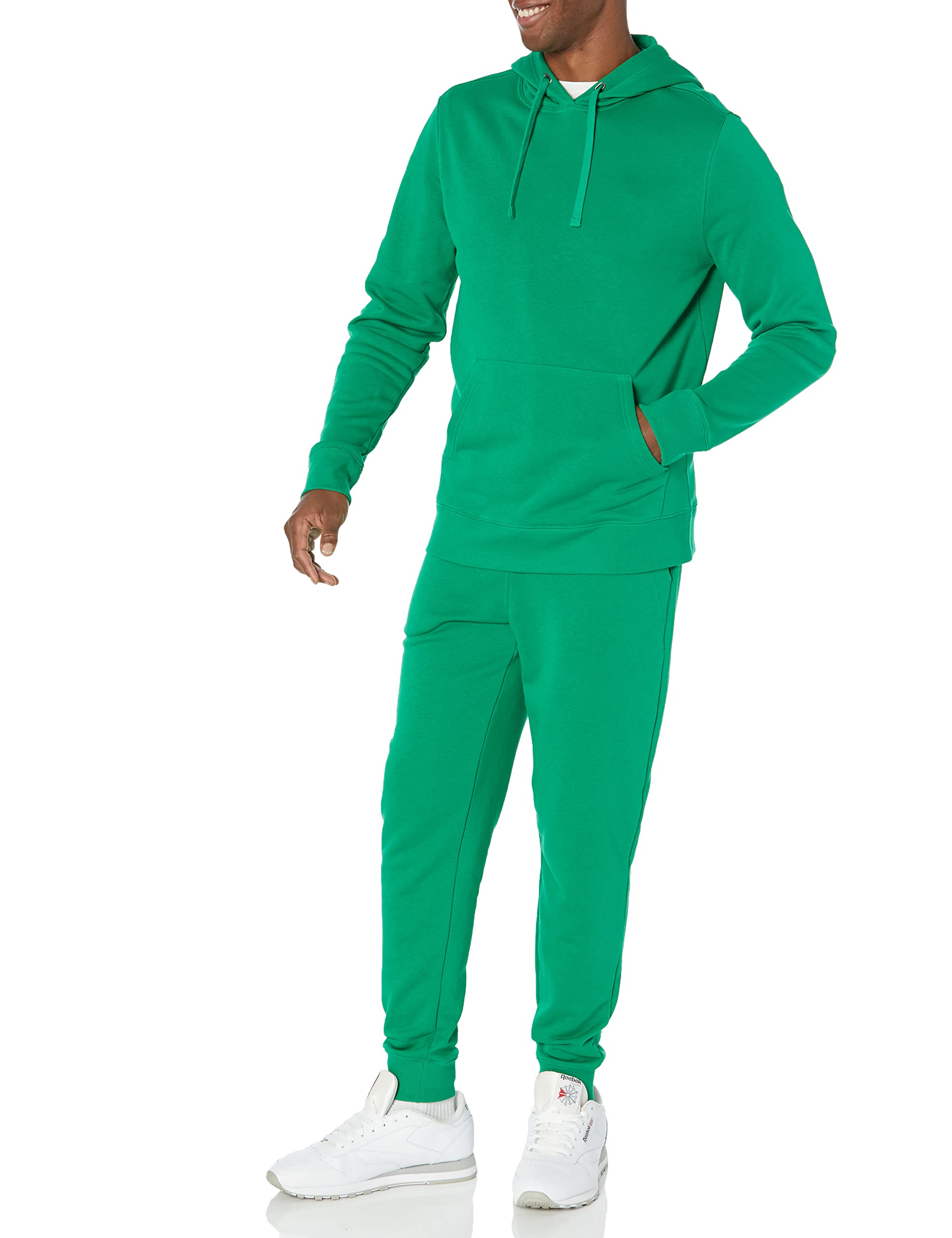Amazon Essentials Men's Lightweight Long-Sleeve French Terry Hoodie (Available in Big & Tall), Green, X-Large