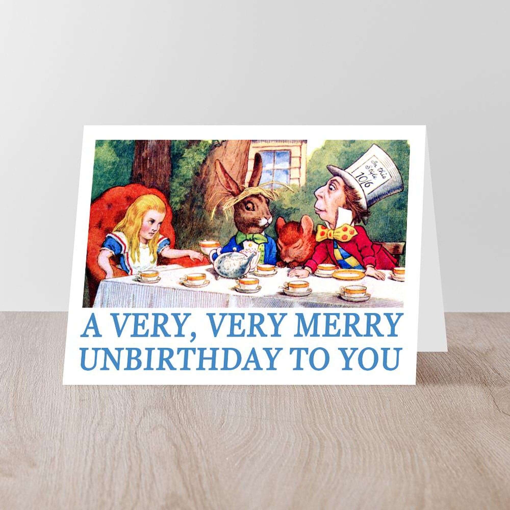 CafePress A VERY MERRY UNBIRTHDAY Folded Greeting Cards (10-pack) Glossy