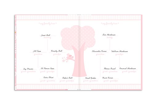 Lil Peach First 5 Years Dream Big Wordplay Baby Memory Book, Baby Keepsake Journal, Gift For New And Expecting Parents, 46 Fill In Pages, Pink