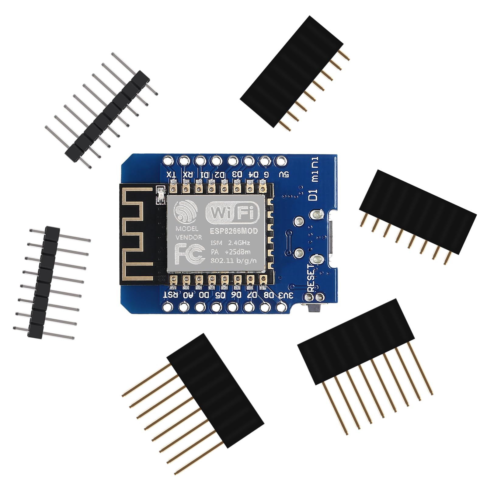 Aokin ESP8266 ESP-12F D1 Mini NodeMcu Lua 4MByte WLAN WiFi Internet Development Board for Arduino, Compatible with WeMos D1 Mini, 5 Pcs