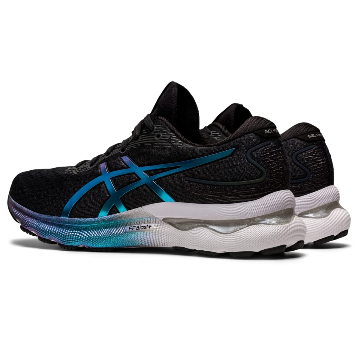 ASICS Women's Gel-Nimbus 24 Platinum Running Shoes, 8.5, Black/Black