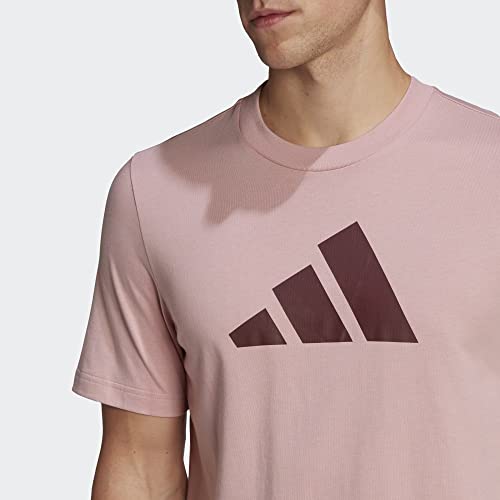 adidas Men's Future Icon 3-Bar Tee, Wonder Mauve, Medium